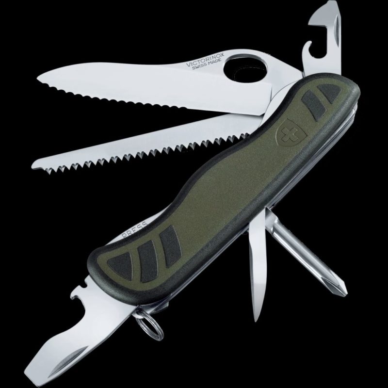 Victorinox Swiss Soldiers Knife Green & Black - Blades.co.uk