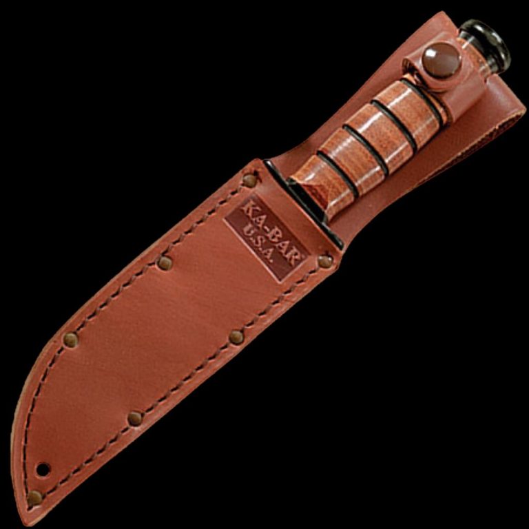 KA-BAR Leather Sheath, Usa Logo-Brown - Blades.co.uk