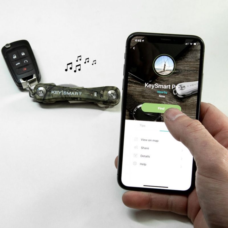 KeySmart Pro | Compact Key Holder with Tile Smart Location (Up to 10 ...