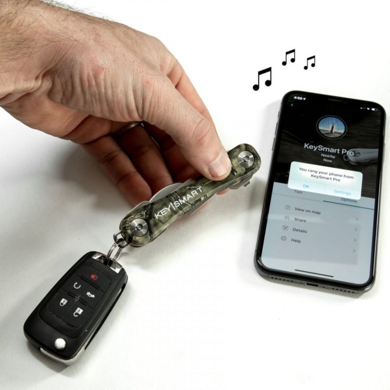 KeySmart Pro | Compact Key Holder with Tile Smart Location (Up to 10 ...