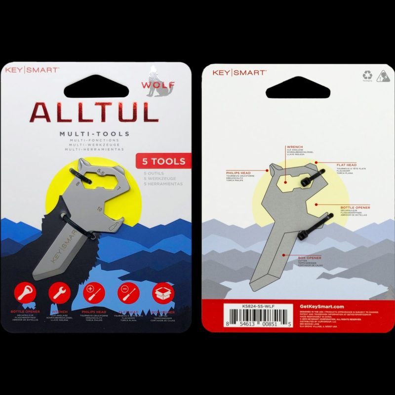 KeySmart Alltul Multitool Animal Series | Stainless Steel | Wolf - Blades.co.uk