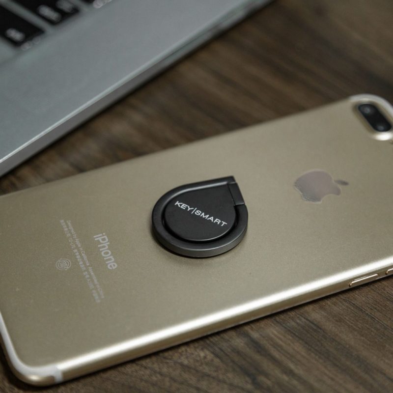 KeySmart PhoneRing | Finger Loop Grip | Black - Blades.co.uk