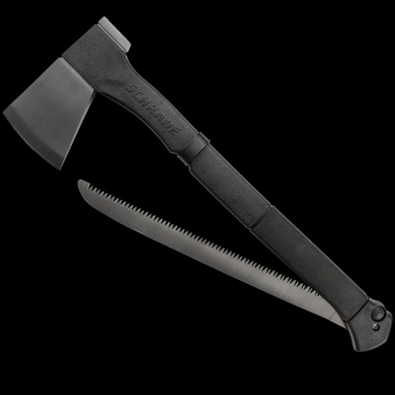 Schrade Large Axe 3Cr13 Stainless Steel Blade w/Folding Saw, PA & TPR ...