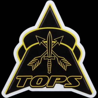 TOPS Logo Die-Cut Sticker 4″ - Blades.co.uk