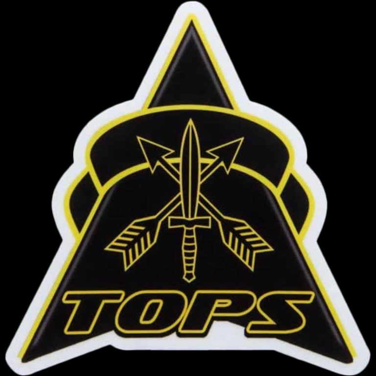 TOPS Logo Die-Cut Sticker 4″ - Blades.co.uk