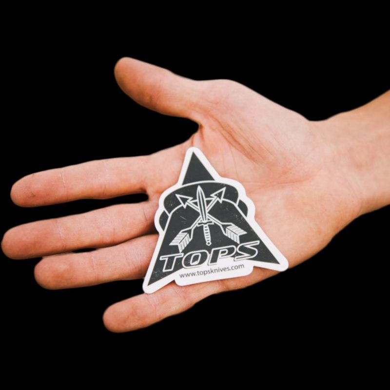 TOPS Logo Silkscreen Sticker 4″ - Blades.co.uk