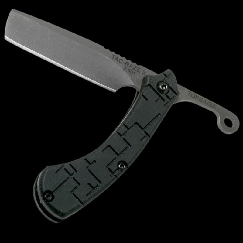 TOPS Tac-Raze Black G-10 Handle - Blades.co.uk