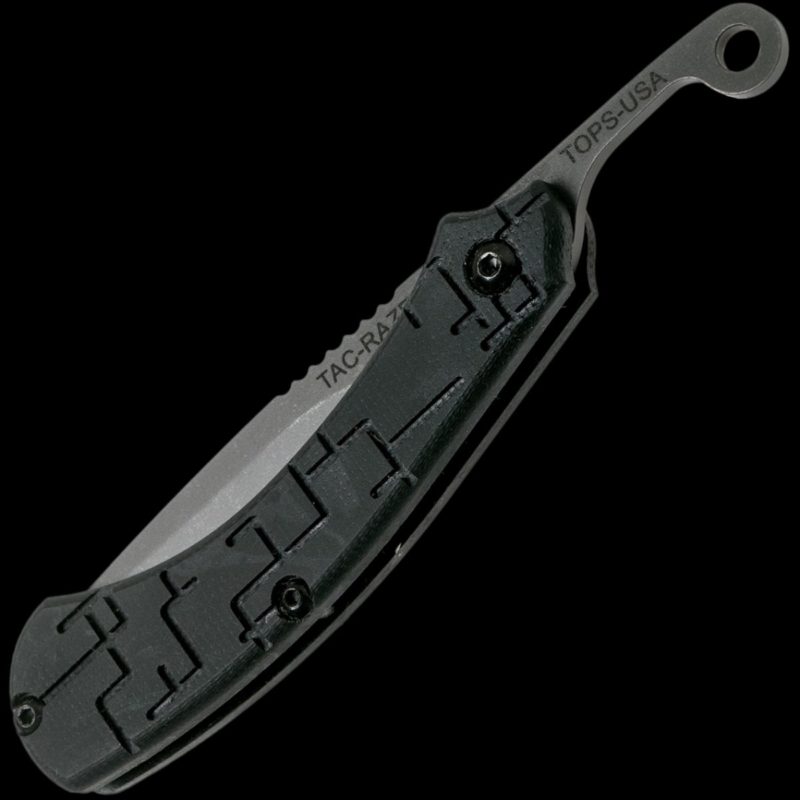 TOPS Tac-Raze Black G-10 Handle - Blades.co.uk