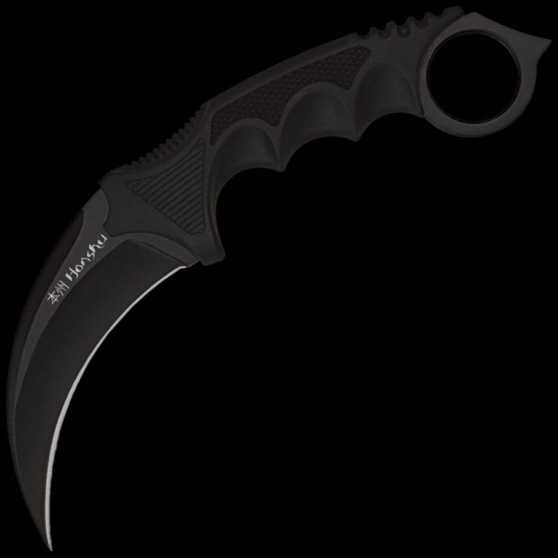 United Cutlery Honshu Karambit-Black With Shoulder Harness - Blades.co.uk