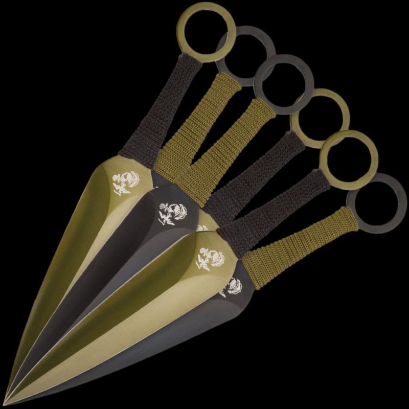 United Cutlery USMC Throwing Set with Paper Target - Blades.co.uk