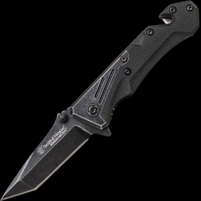 Smith & Wesson Extreme Ops Liner Lock Tanto Folding Knife - Blades.co.uk
