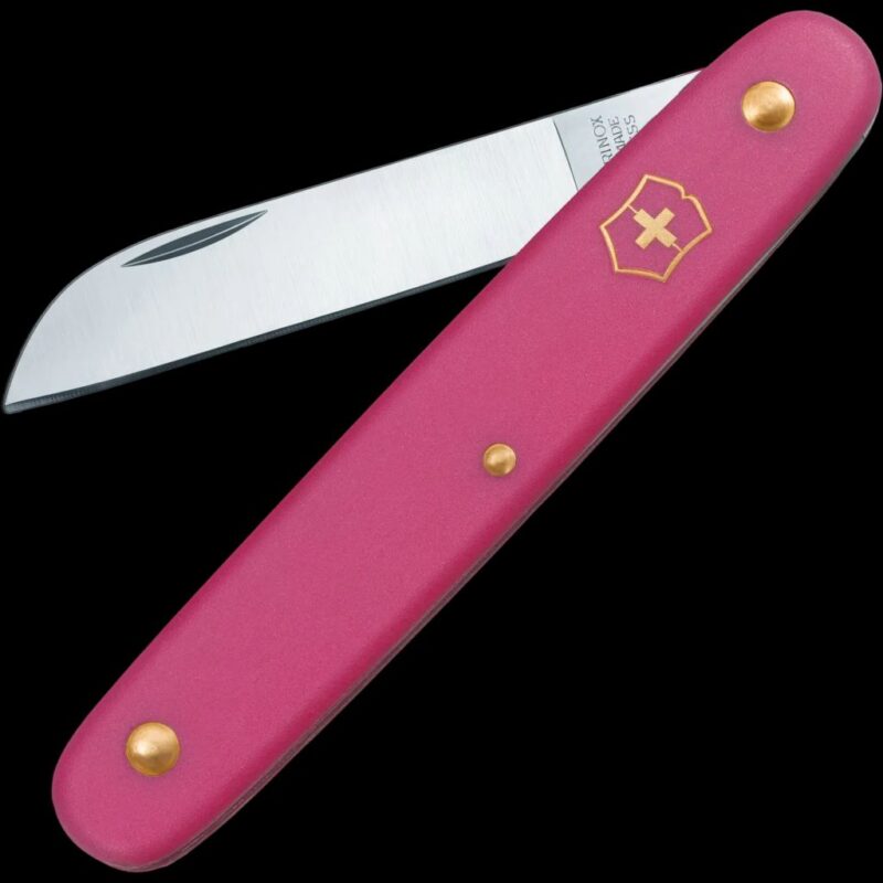 Victorinox Floral Knife, 100 mm, Pink, Straight Blade - Blades.co.uk