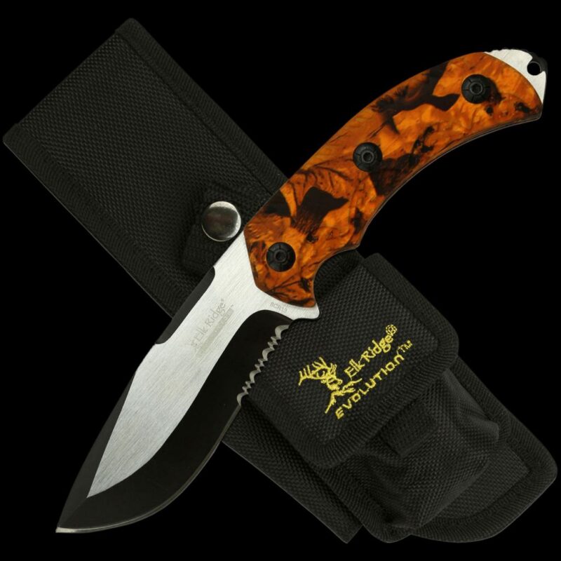 Elk Ridge Fixed Blade w/Fire Starter - Blades.co.uk