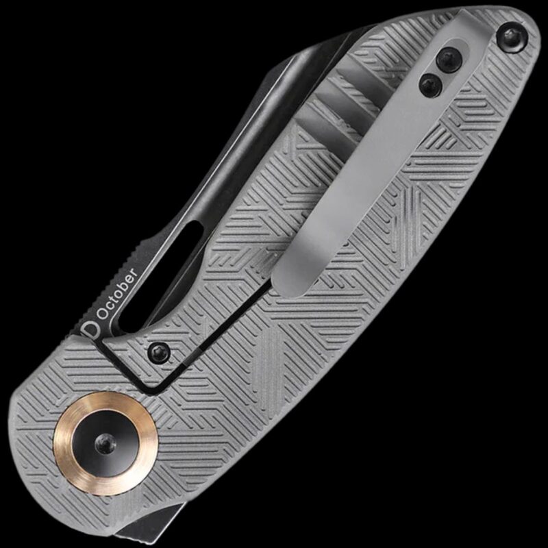 Kizer October Black Stonewashed Folding Knife - Blades.co.uk