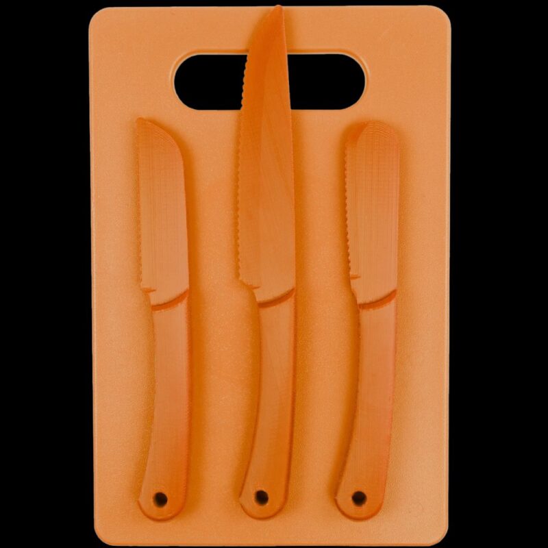 Ontario Knife Company Chromatics 4 pc Cutlery Set - Orange - Blades.co.uk