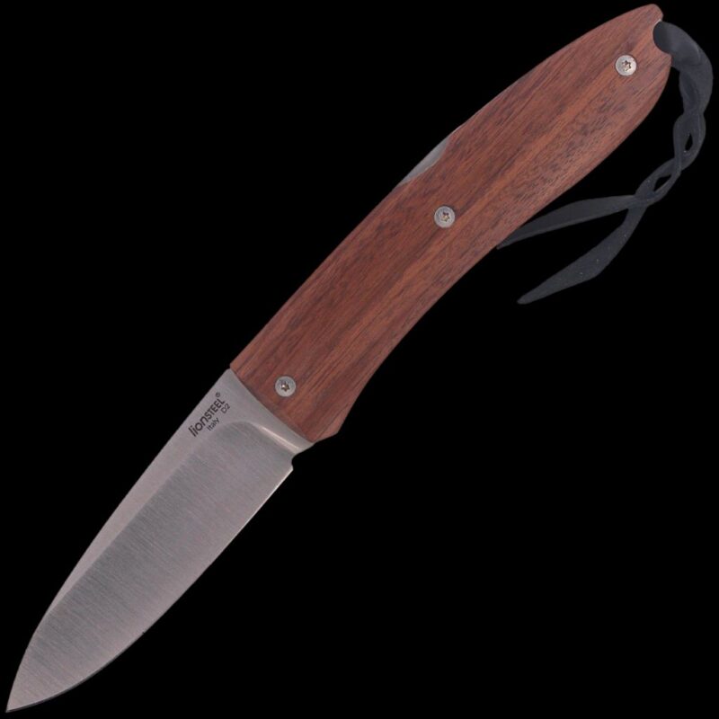 lionSTEEL Opera - Satin D2 / Rosewood Handle w/Sheath - Blades.co.uk