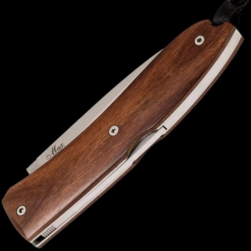 lionSTEEL Opera - Satin D2 / Rosewood Handle w/Sheath - Blades.co.uk