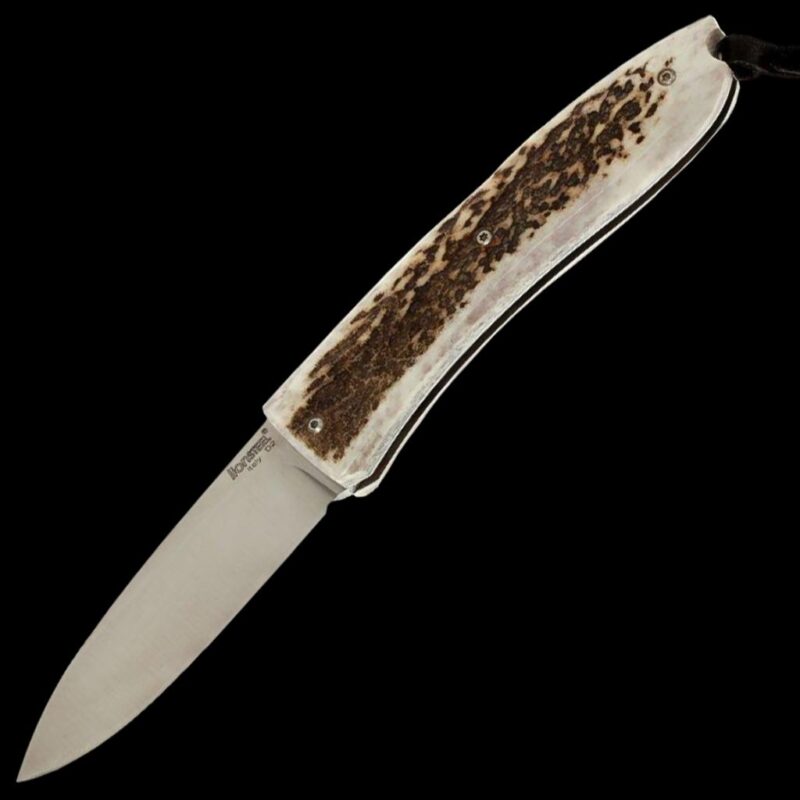 lionSTEEL “Big Opera” Folding knife with D2 blade, stag handle - Blades ...