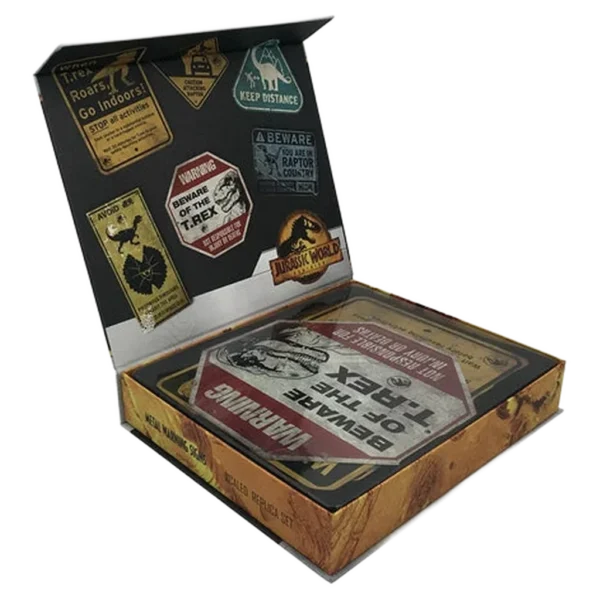 Factory Entertainment Jurassic World - Metal Warning Signs Scaled Prop ...